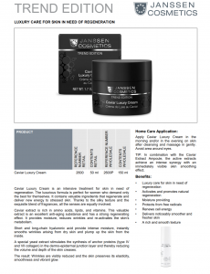 CAVIAR LUXURY CREAM 50ML - Janssen Cosmetics USA